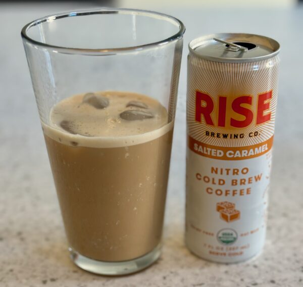 Rise Brewing Company Oat Milk Salted Caramel Nitro Cold Brew Review - Coasters & Coffee